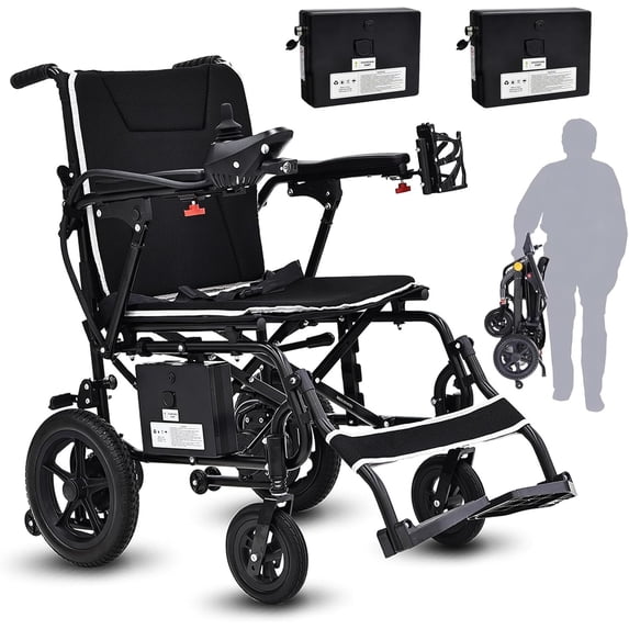 36 lbs Lightweight Foldable Electric Wheelchair for Adults & Seniors ...