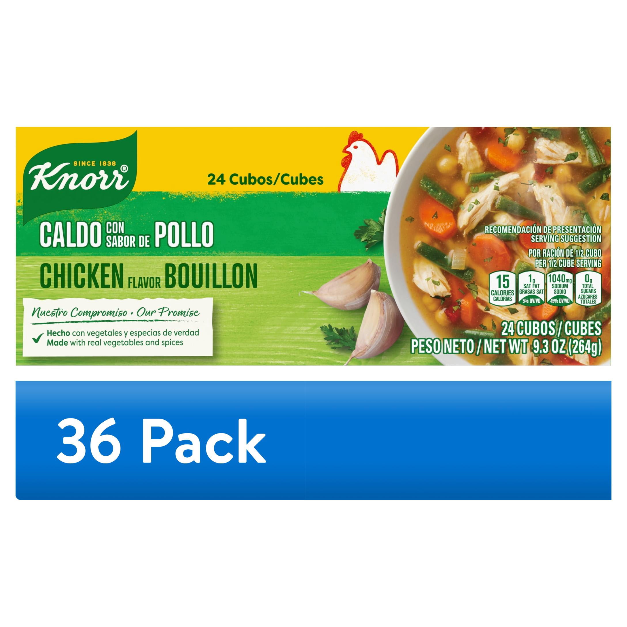 (36 pack) Knorr Shelf Stable Cubes Chicken Bouillon, 9.3 oz, 24 Pack ...