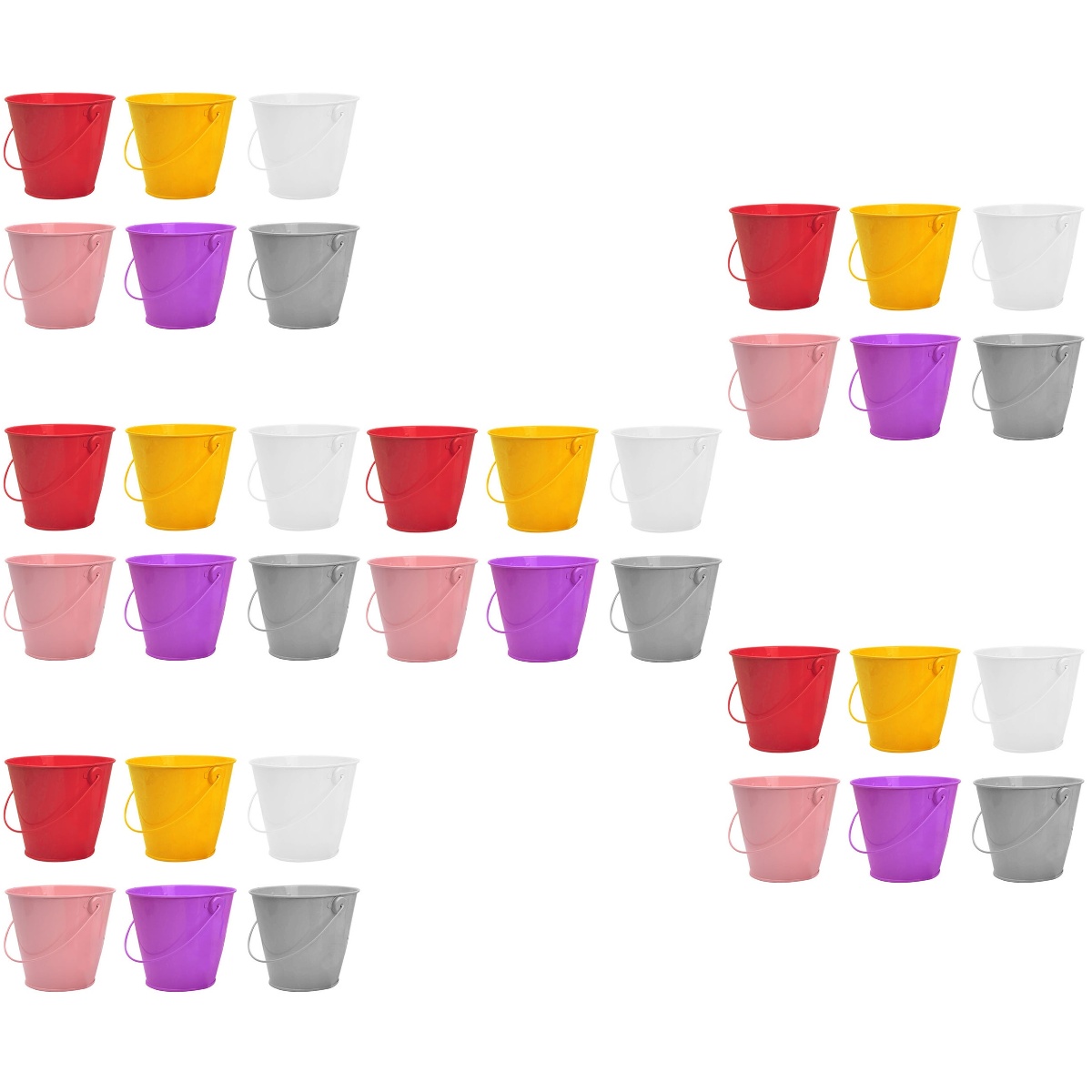 36 pcs Metal Bucket French Fried Tinplate Tin Pails Small Candy Dessert ...