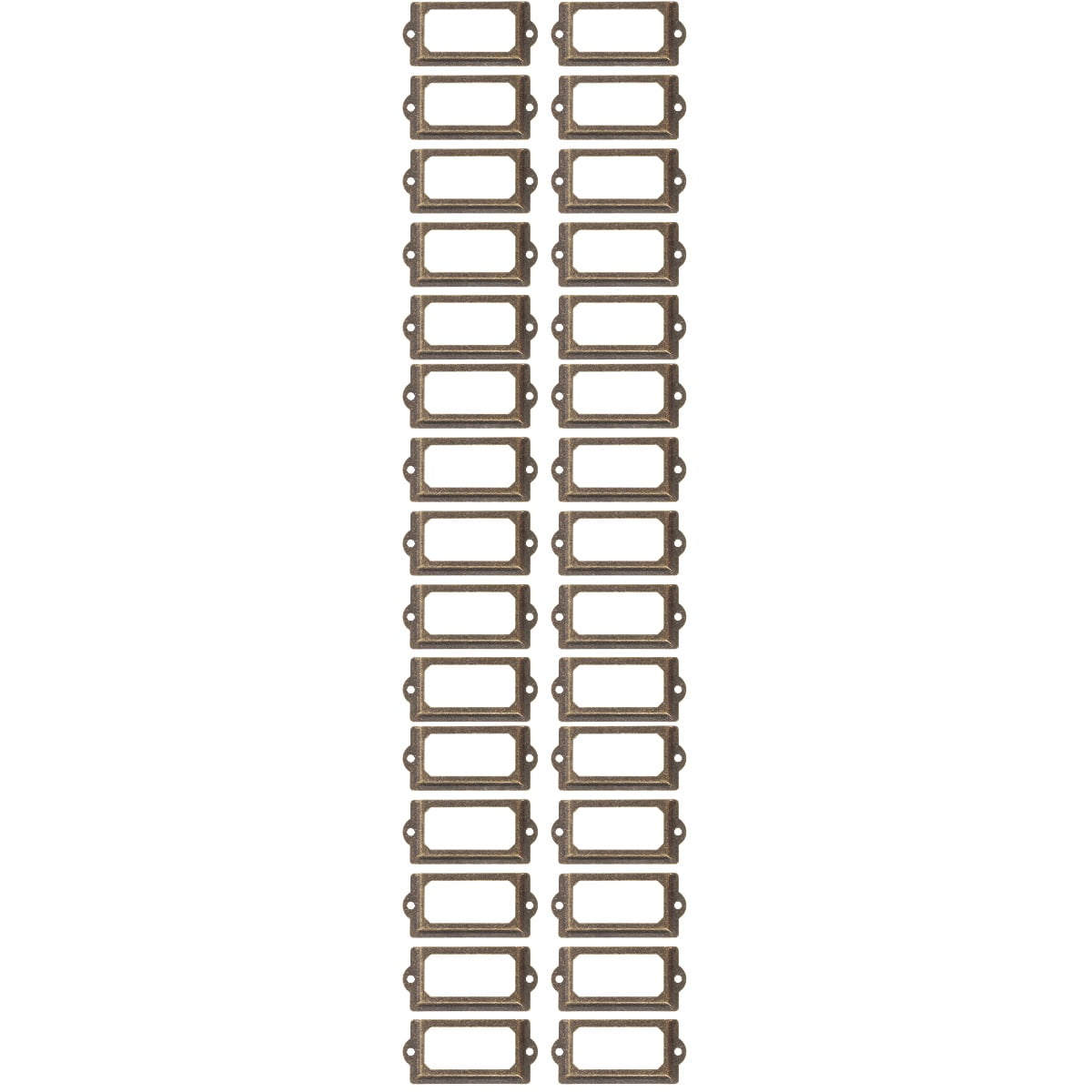 36 pcs Retro Drawer Label Frames Home Antique Metal Label Holders with ...