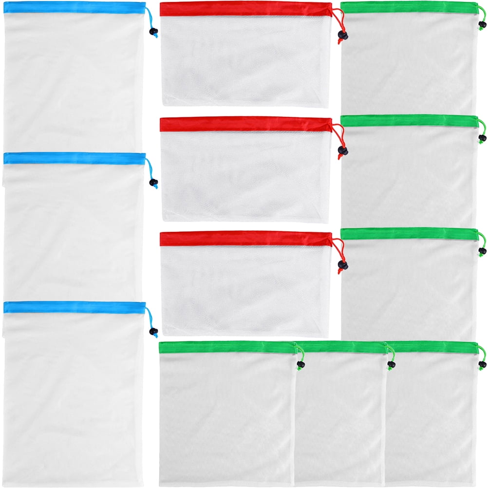 36 pcs Reusable Produce Bags Grocery Shopping Bags Storage Drawstring ...