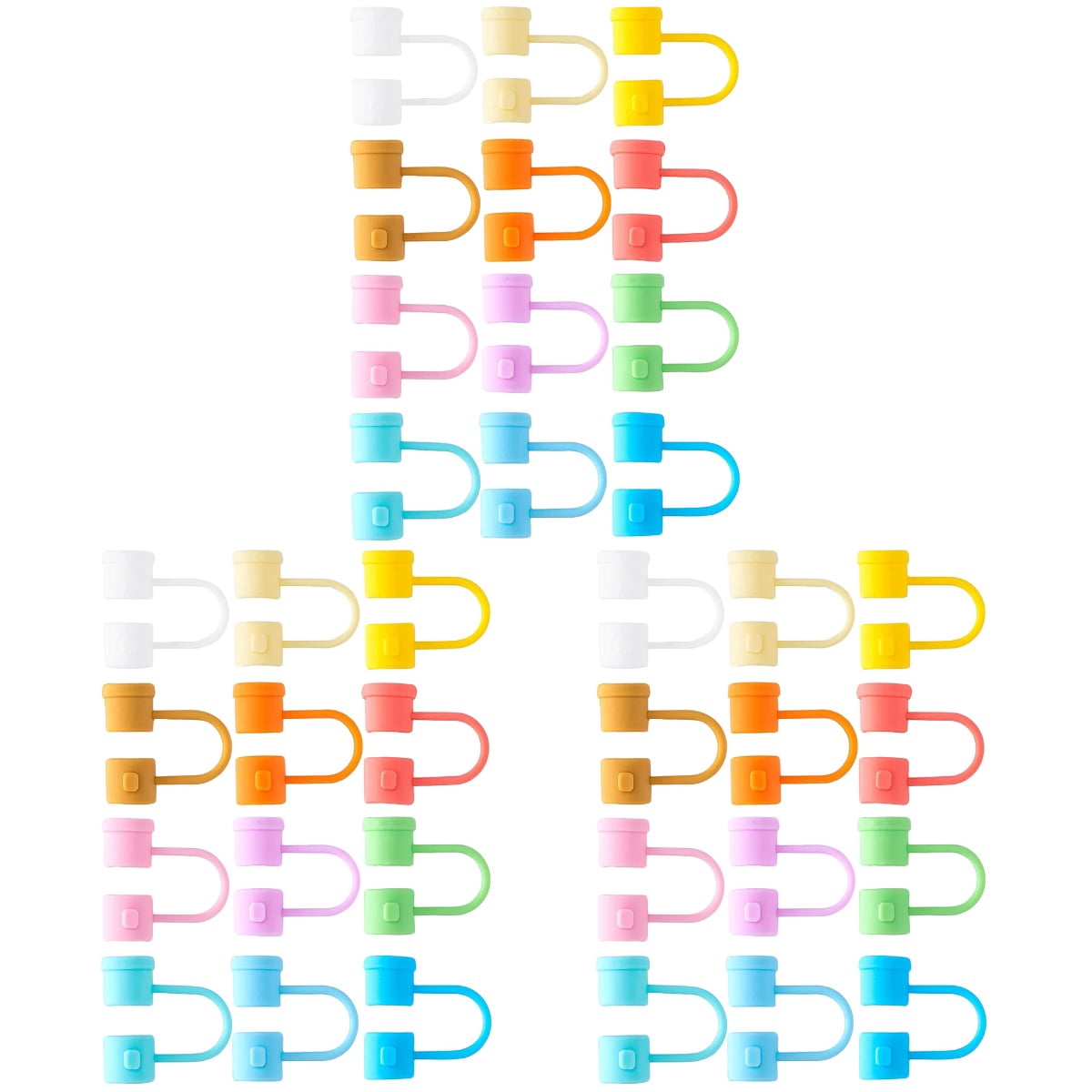 36 pcs Straw Cover Drinking Straw Caps Silicone Straw Tip Protectors ...