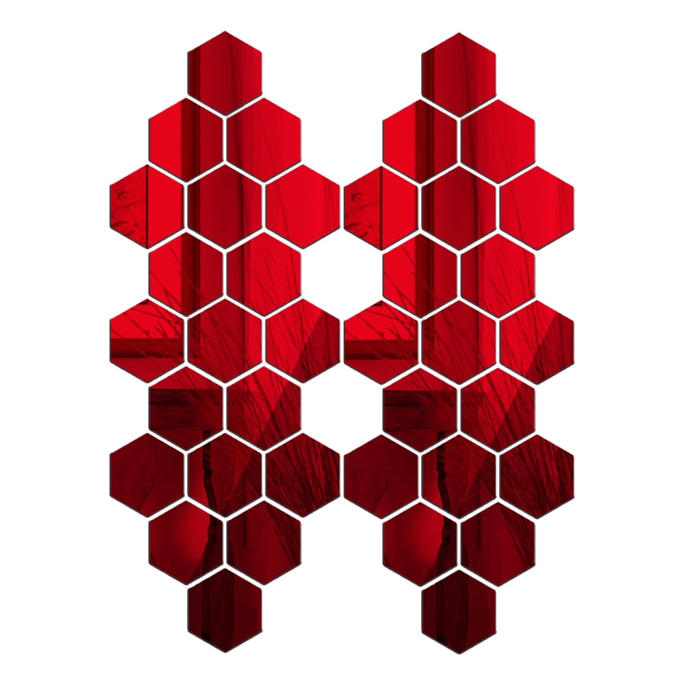 36 pieces DIY wall stickers acrylic mirror sticker set suitable for ...