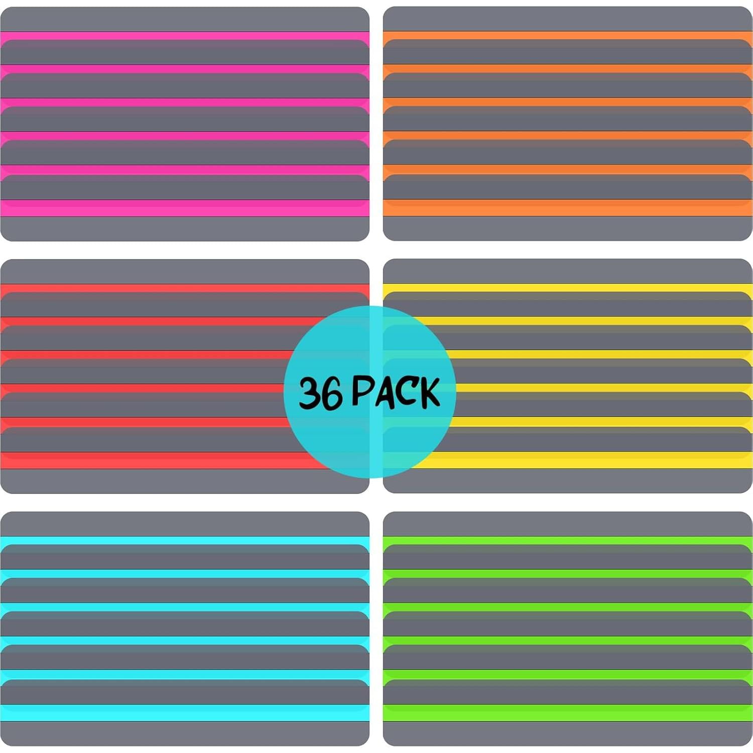 36 pieces Reading Strips Highlight Strips Colored Overlay Highlight ...