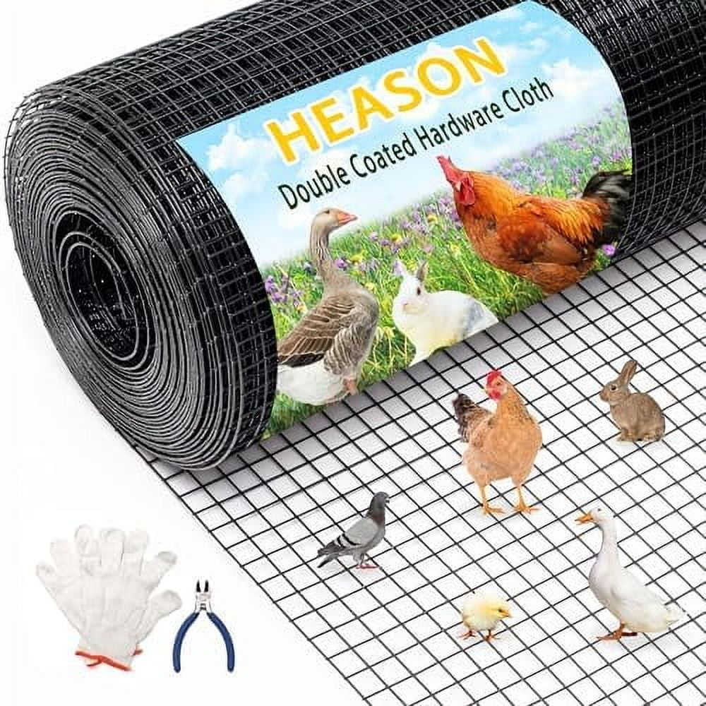 36'' x 100' 1/2inch Hardware Cloth 19 Gauge Black PVC Coated Wire ...