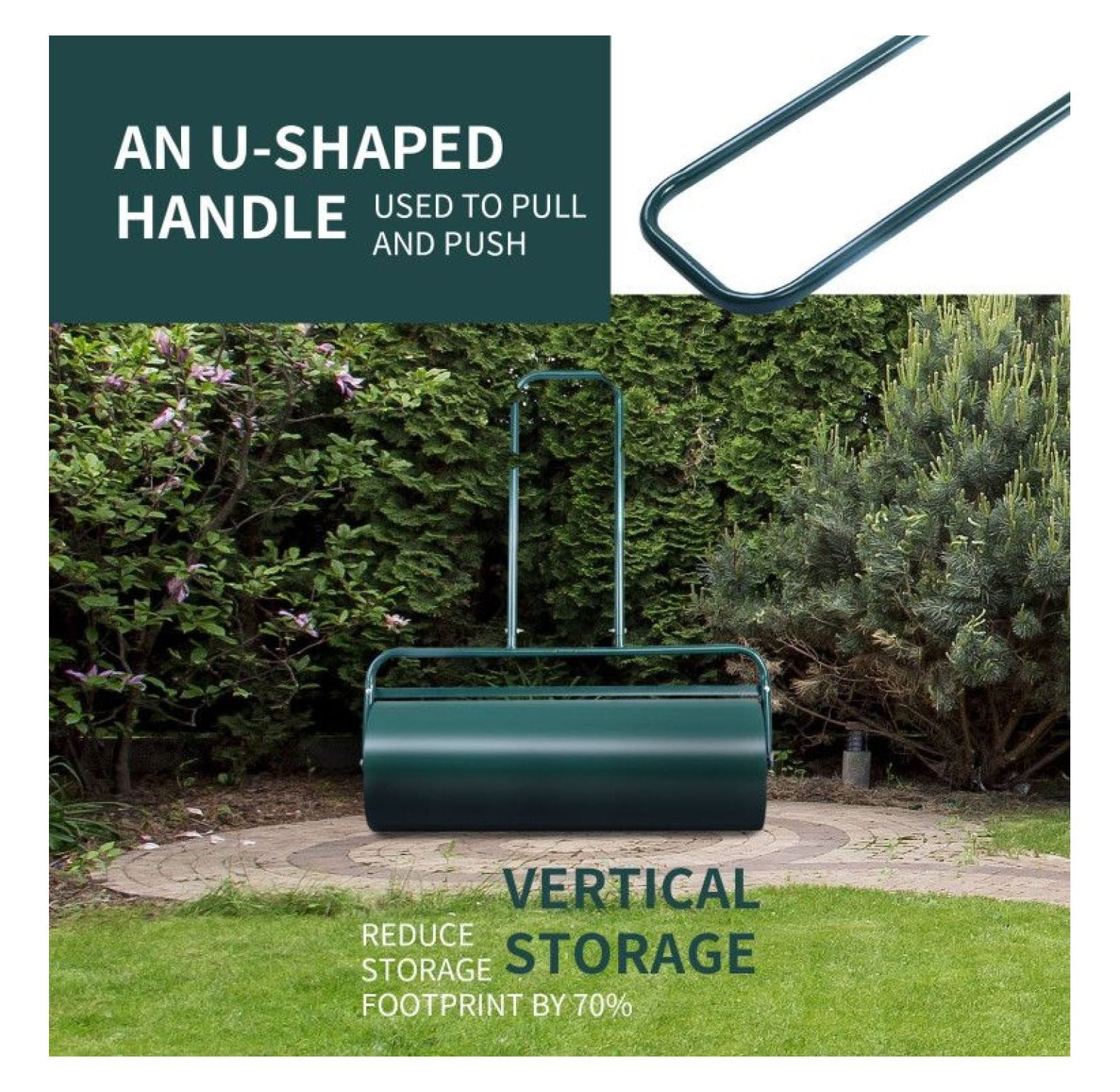 36 x 12 Inch Tow Lawn Water Filled Metal Push - Walmart.com