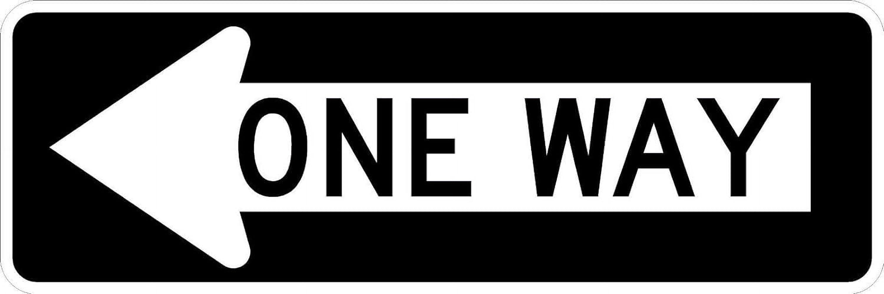 36 x 12 One Way Left Arrow Sign - Highly Visible with 3M's High ...
