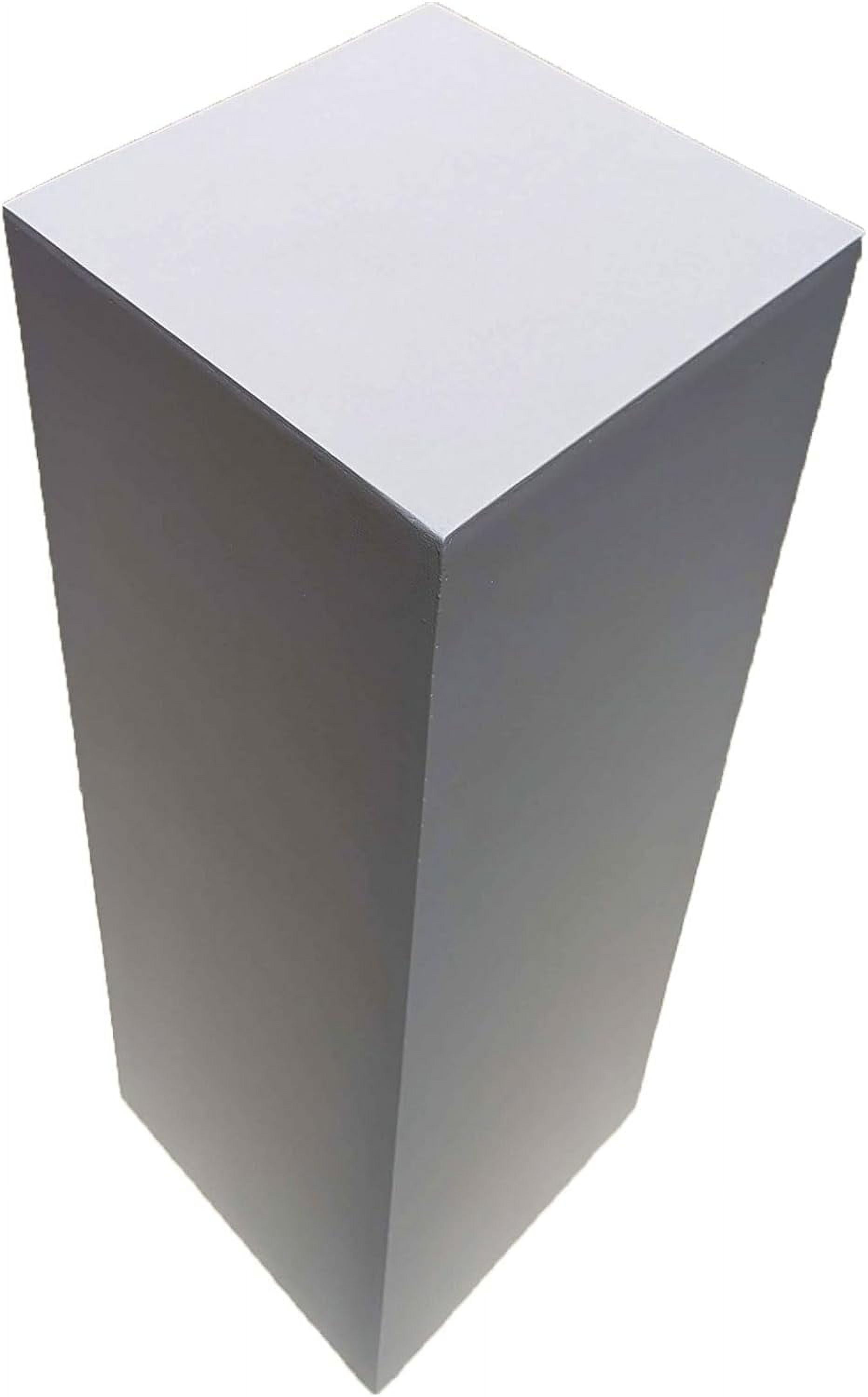 36" x 12" x 12" Matte White Display Pedestal Stand Riser Column Pillar ...