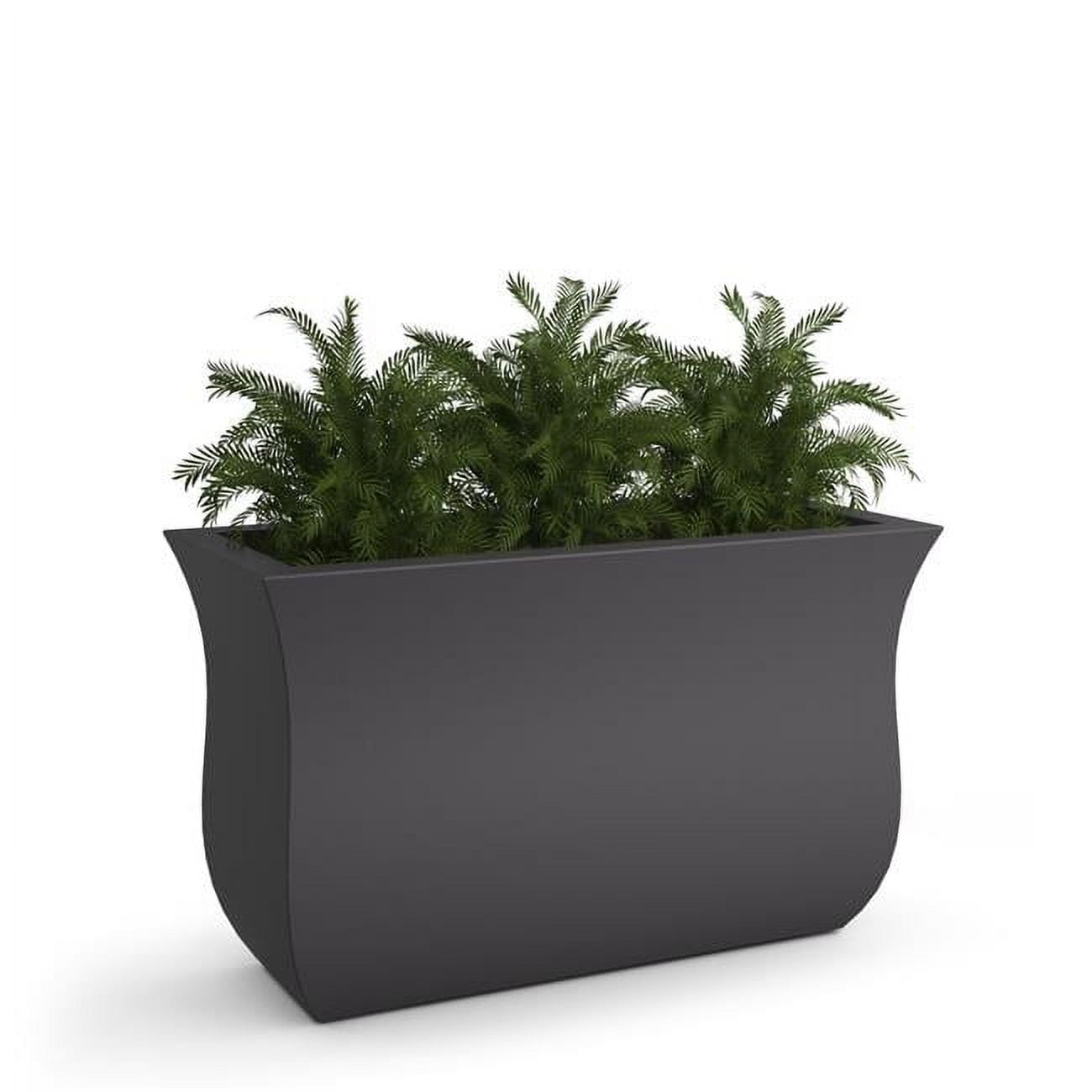 36 x 16 in. Valencia Rectangle Planter - Graphite Grey - Walmart.com