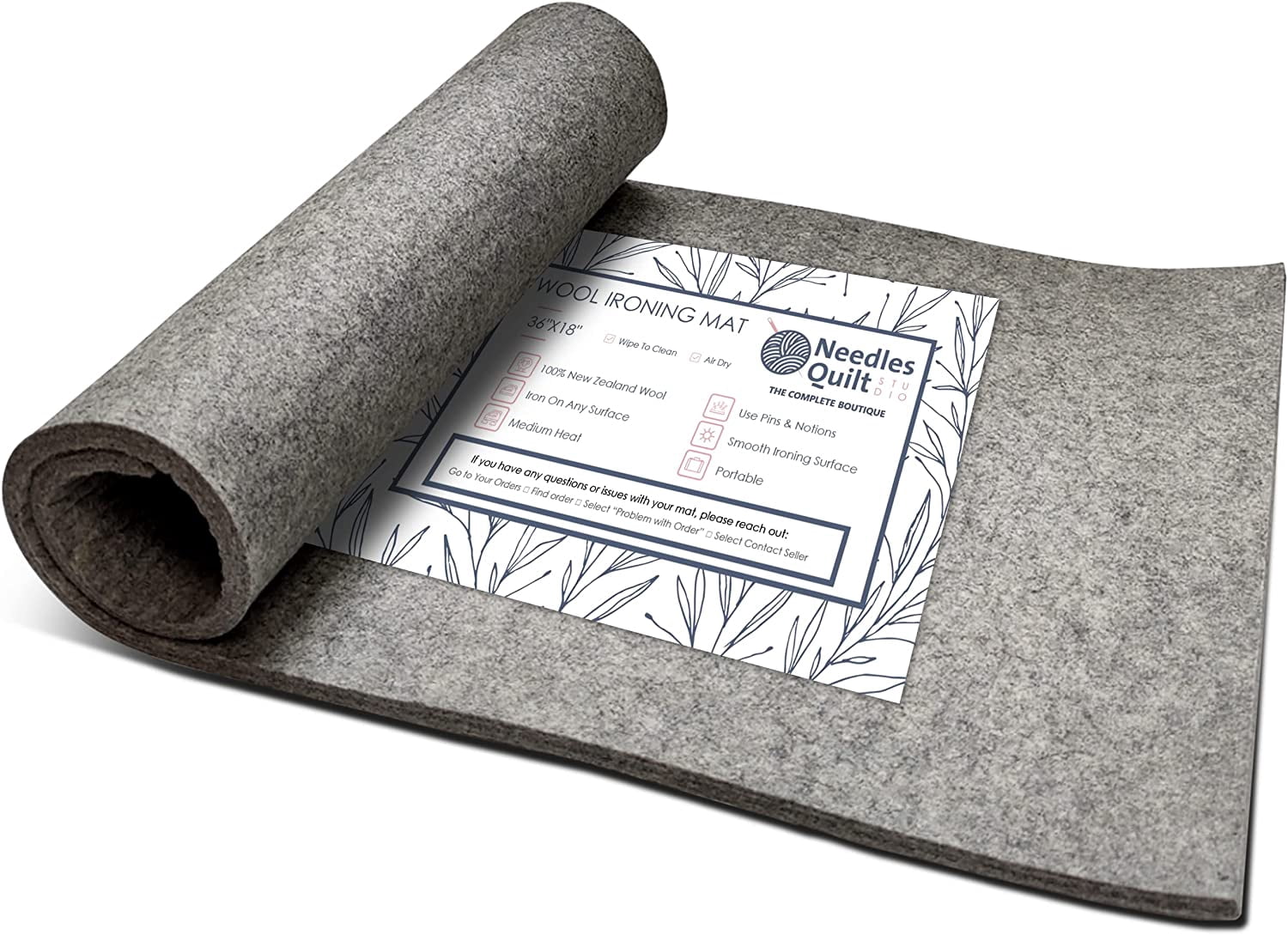 36" x 18" Wool Pressing Mat for Quilting | 100% Natural New Zealand ...