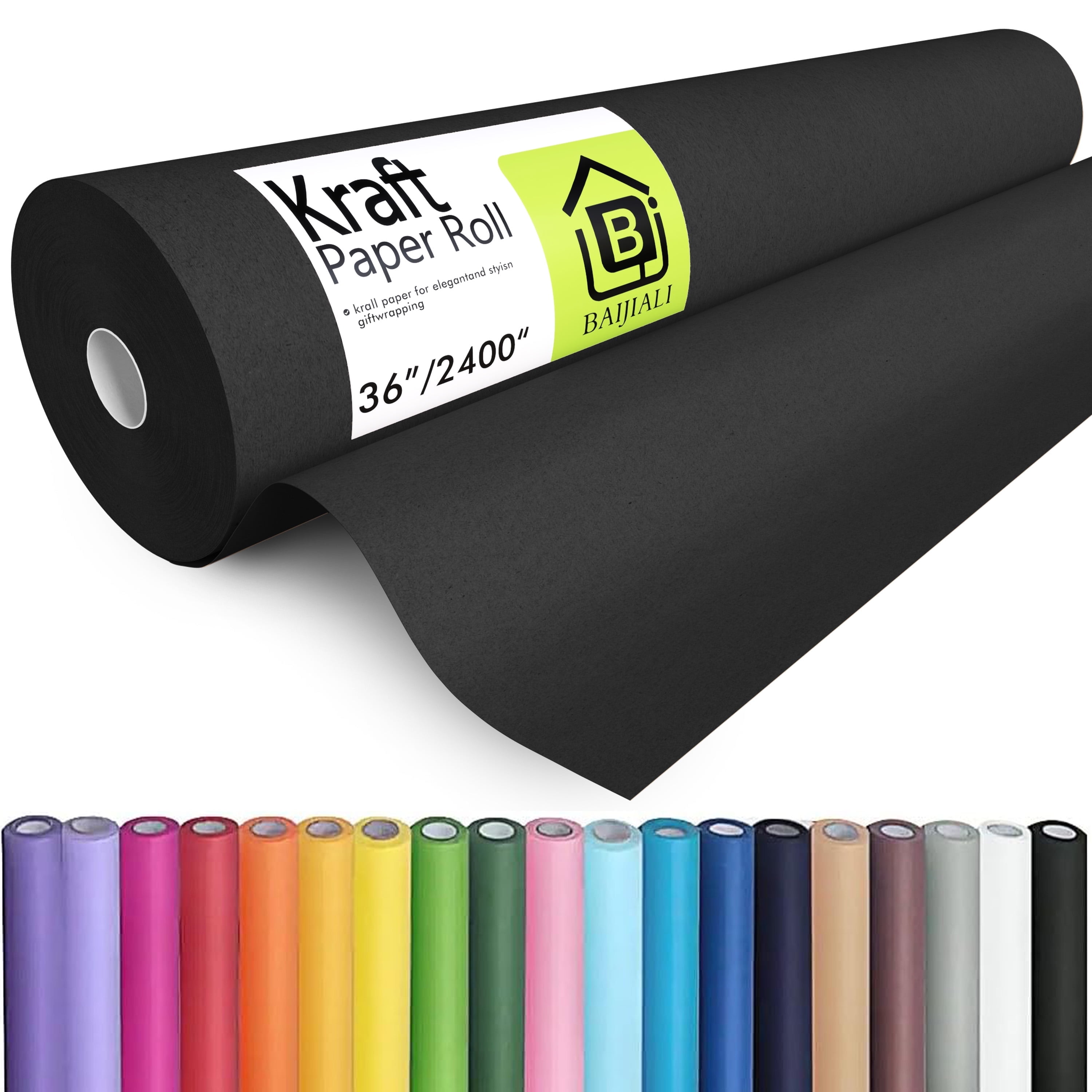 36" x 2,400" (200')Black Kraft Paper Roll for Craft Bulletin Board ...