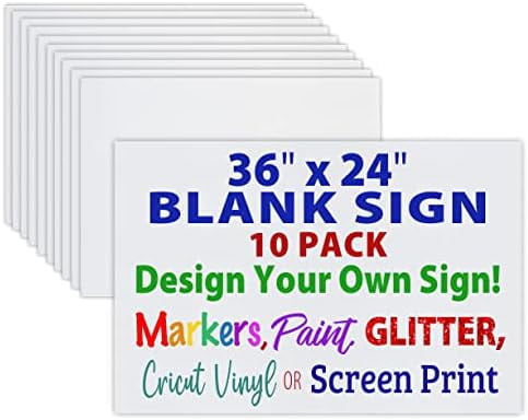 36" x 24" Blank Corrugated Plastic Yard Signs, Waterproof, Heavy Duty ...