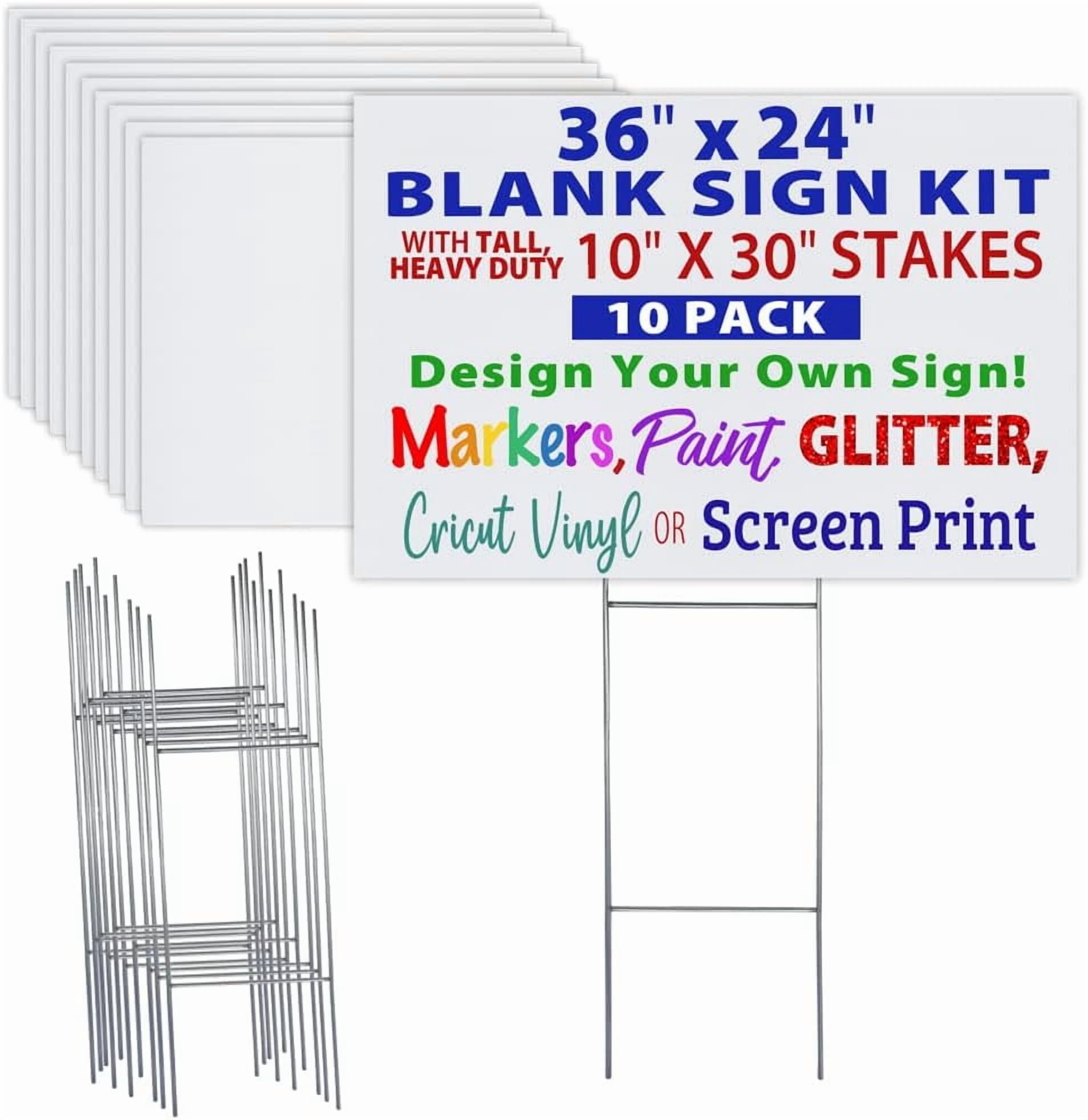 36" x 24" Blank Corrugated Plastic Yard Signs, Waterproof, Heavy Duty ...