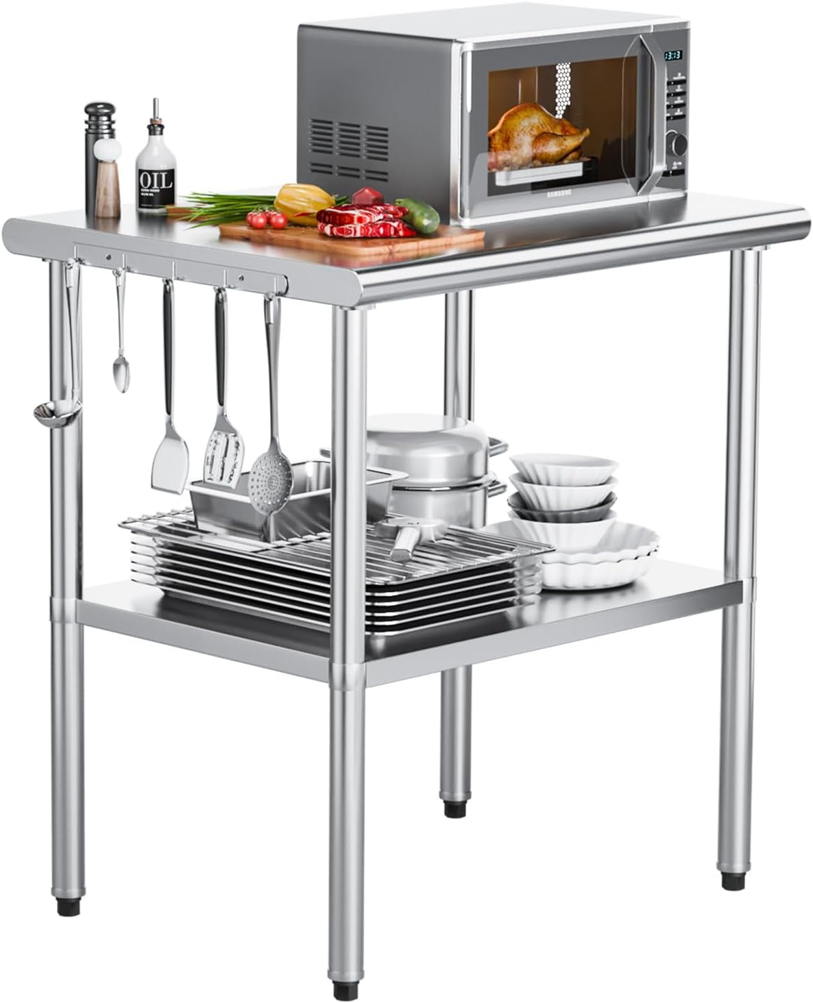 36'' x 24'' Stainless Steel Table for Prep & Work,Commercial Worktables ...