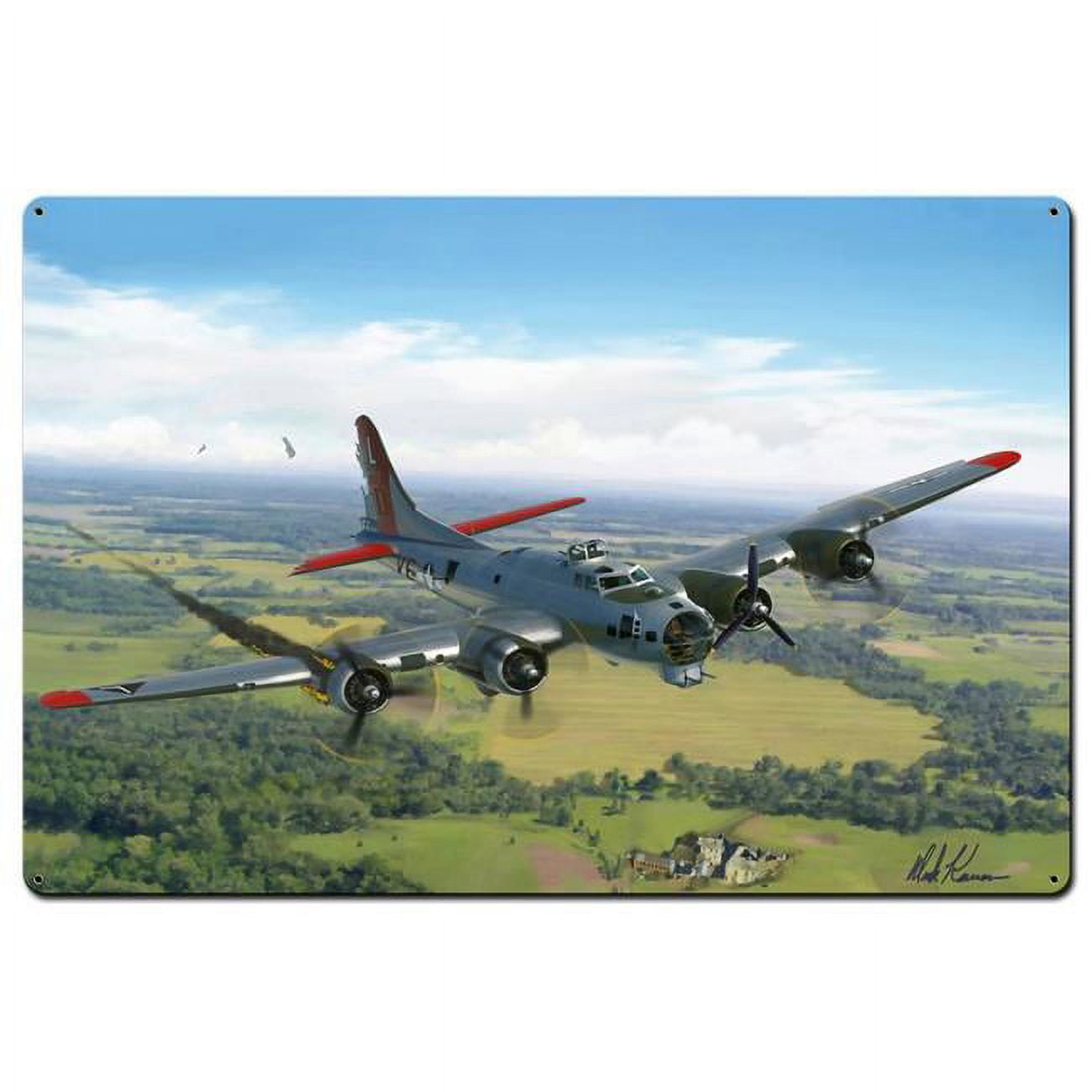 36 x 24 in. B-17 Flying Fortress Vintage Metal Sign - Walmart.com