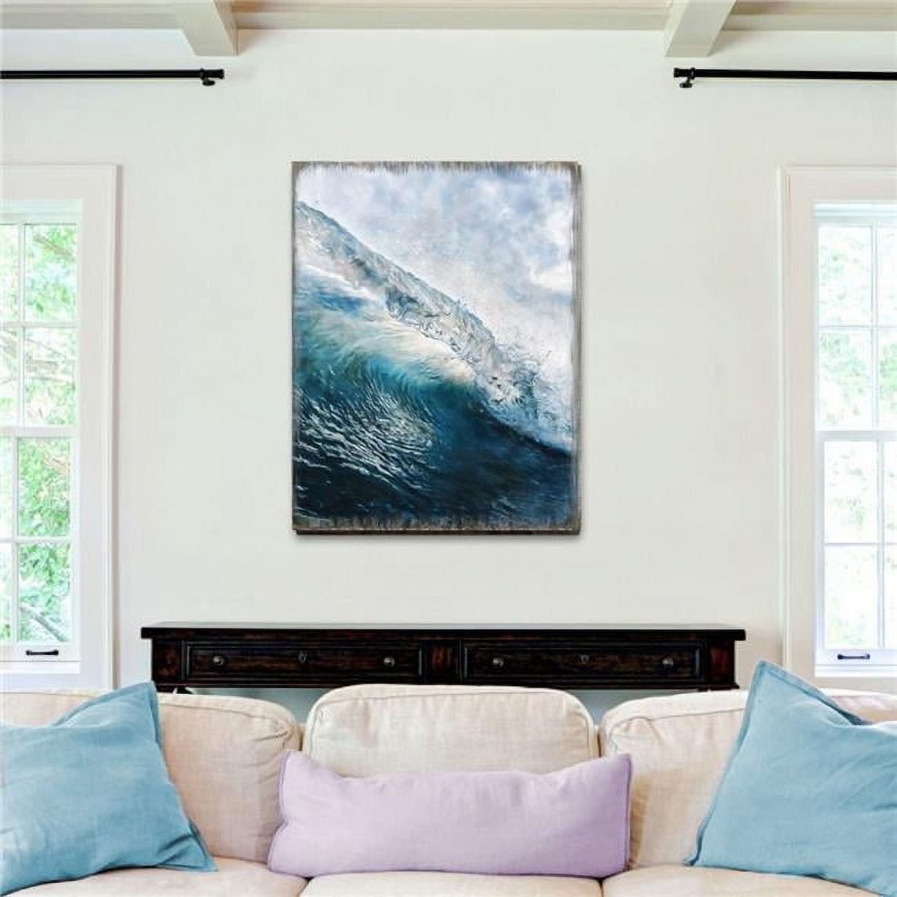 36 x 24 in. Ocean Wave Wooden Wall Art - Extra Large - Walmart.com