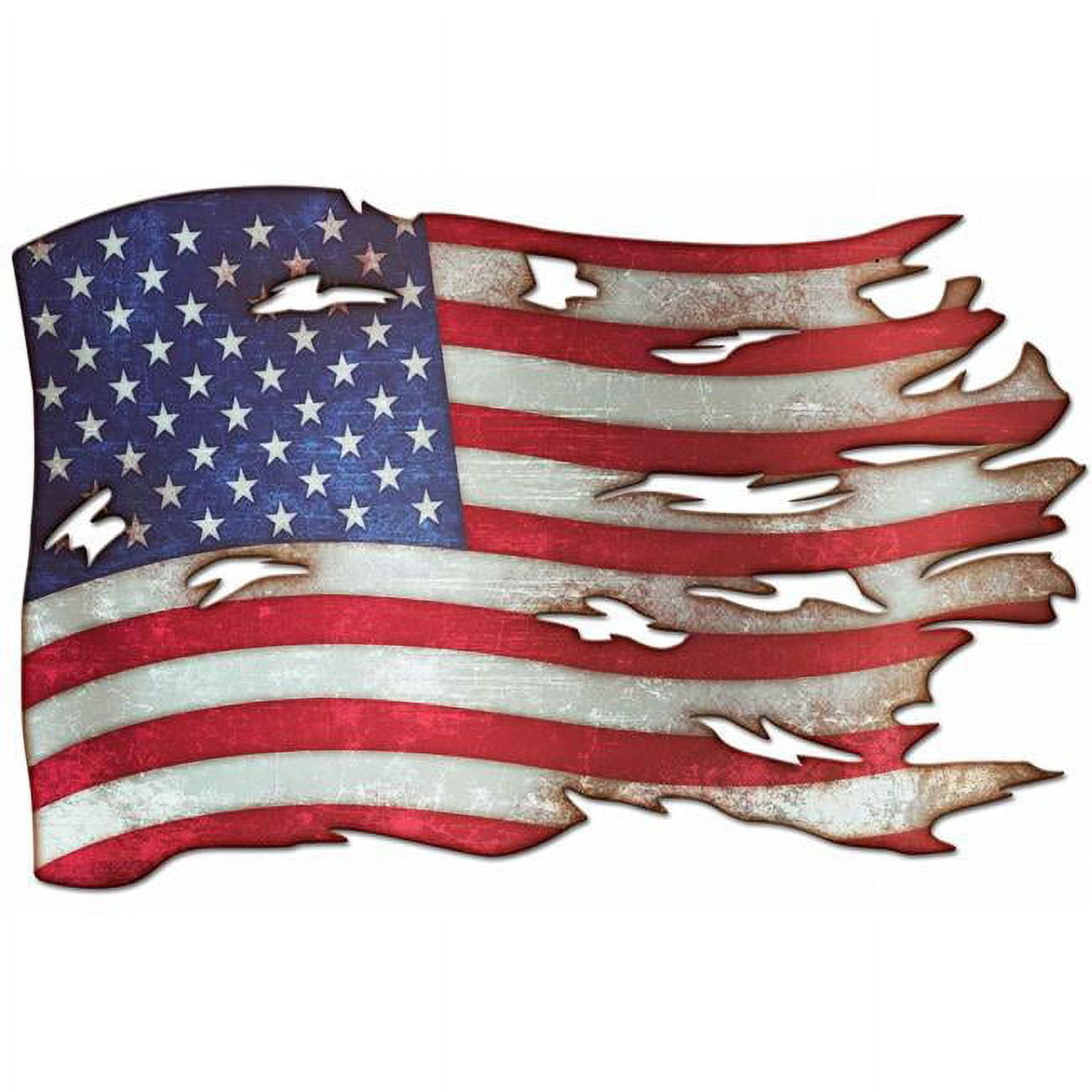 36 x 24 in. Tattered American Flag Plasma Sign - Walmart.com