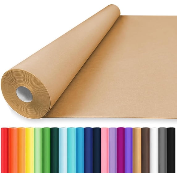 36"x 2400" (200') Large Brown Wrapping Easel Paper Roll, Bulletin Board ...