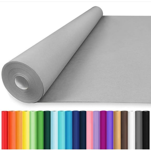36" x 2520" (210') Grey Wrapping Paper, Solid Color for Men Art Kraft ...