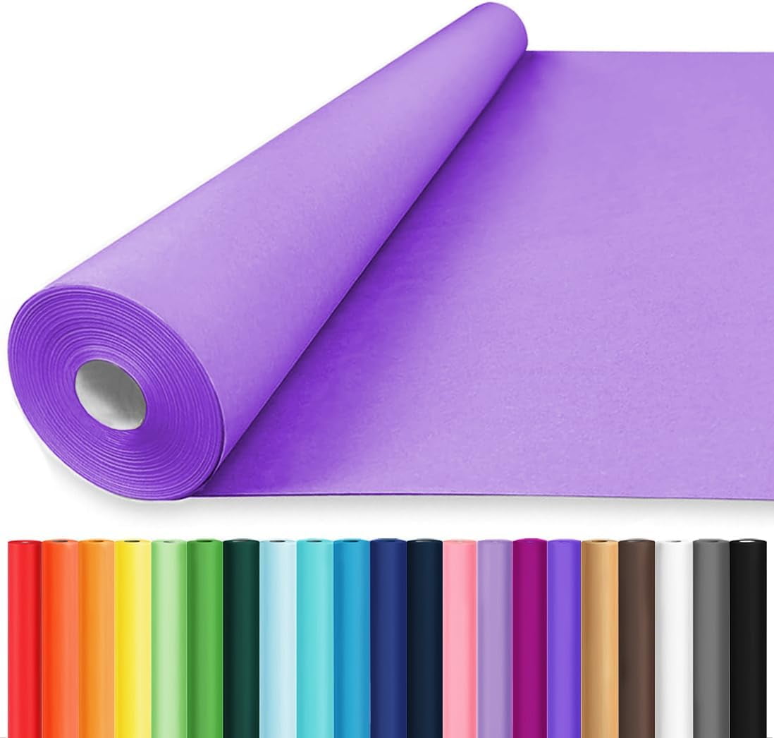 36" x 2520" (210') Purple Kraft Paper Wrapping Paper for Bouquet Flower ...