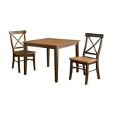 36" x 36" Dining Table with 2 X-Back Chairs - Walmart.com