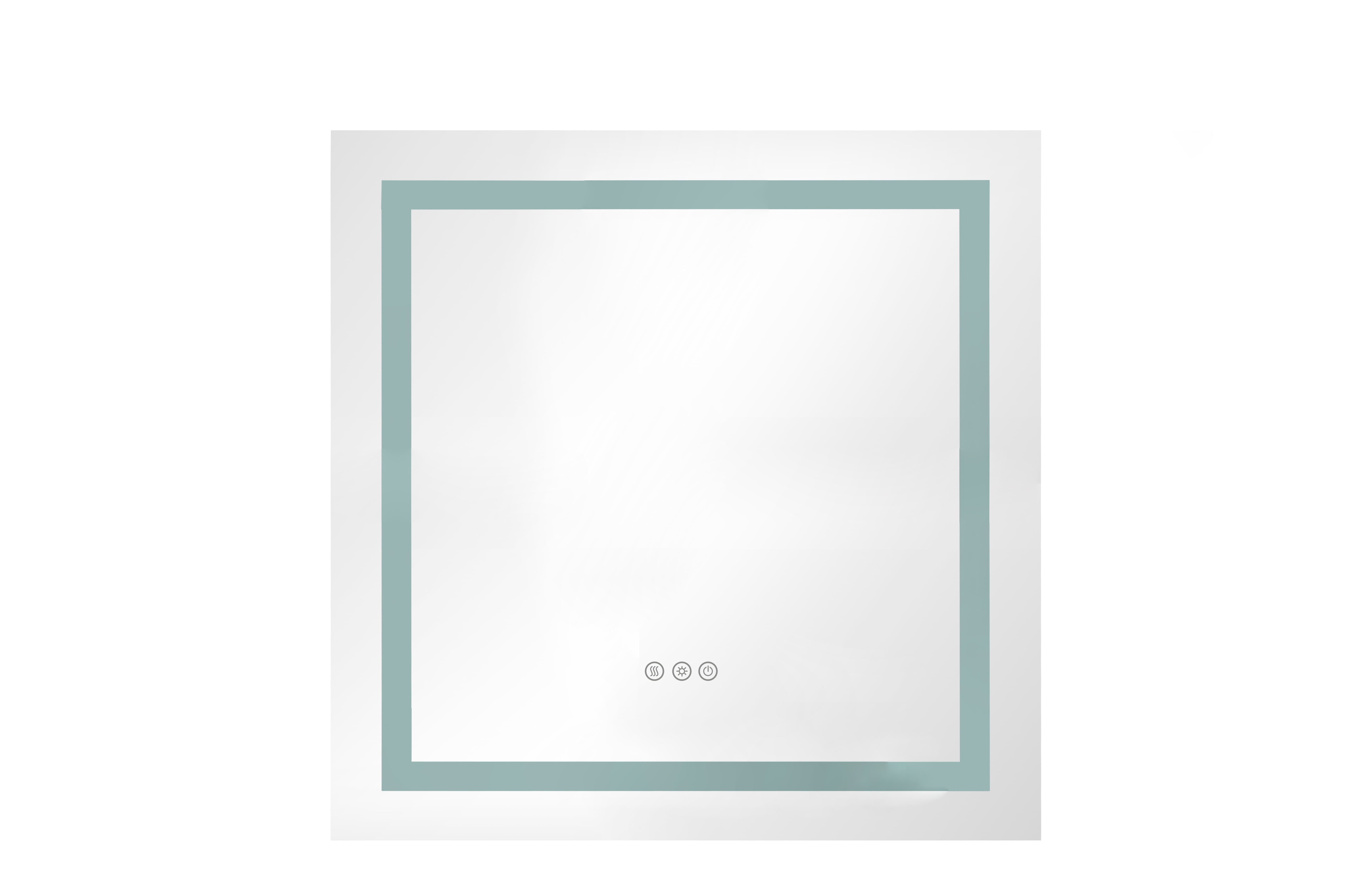 36" x 36" LED Bathroom Mirror with Front and Backlight, Wall Mounted ...