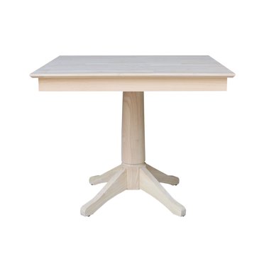 Solid Wood 36 inch Square Dining Table in White - Walmart.com