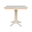 Solid Wood 30 inch Square Dining Table in White - Walmart.com