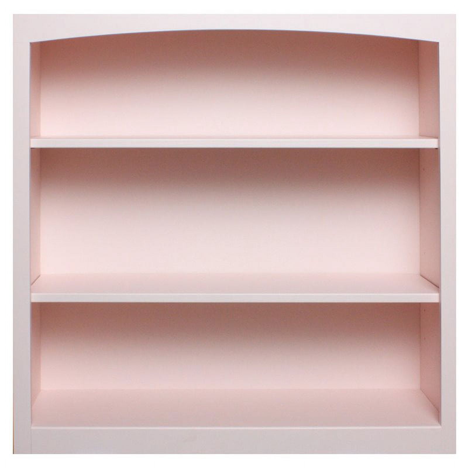 36" x 36" USA Built Pine Wood Bookshelf in Blush Pink - Timeless Book ...