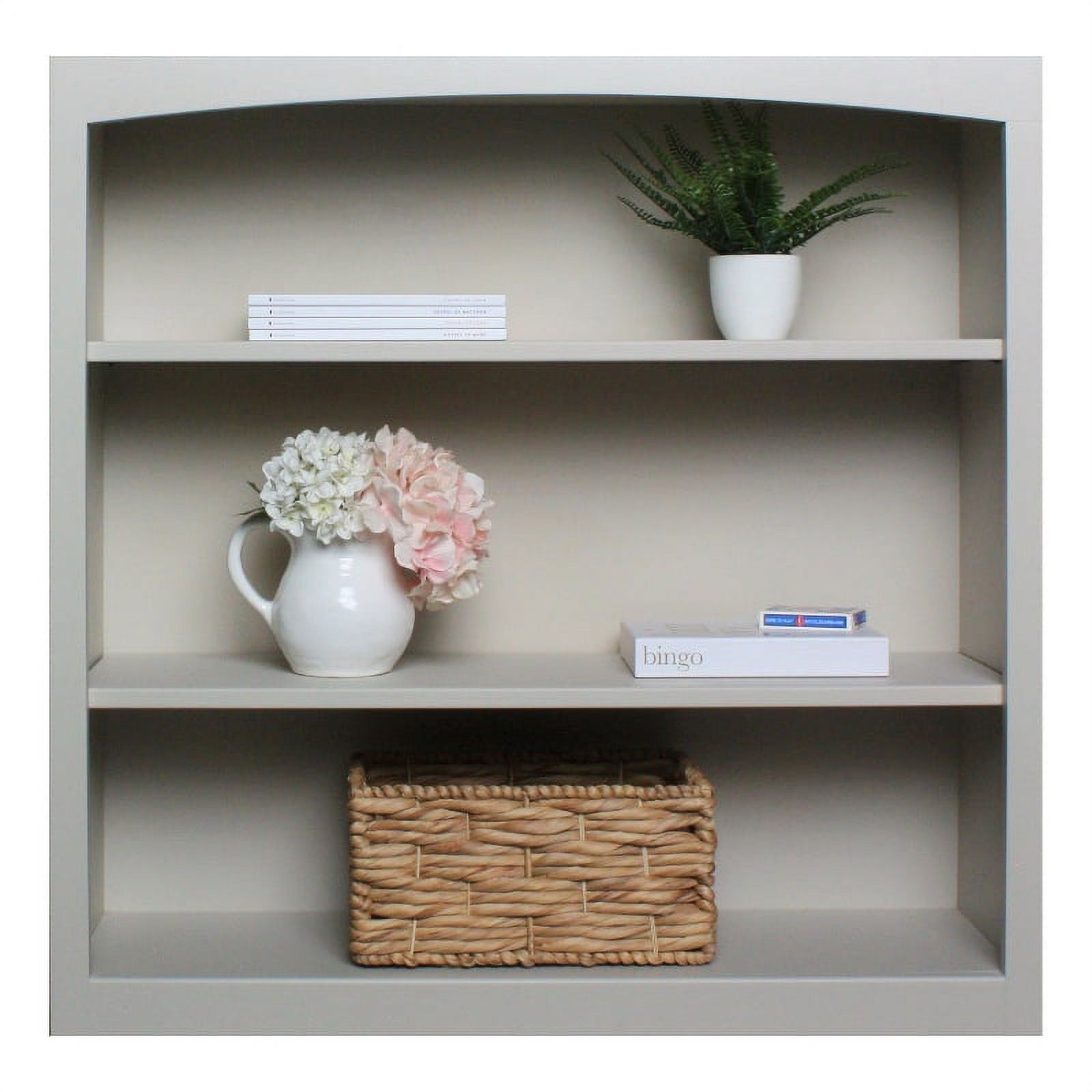 36" x 36" Pine Wood Bookcase in Sand Dollar - Built in the USA ...