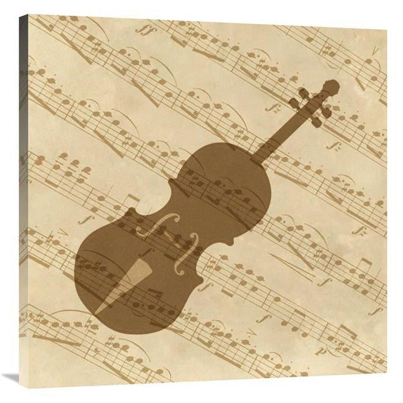 36 x 36 in. Music - Violin Art Print - BG.Studio - Walmart.com
