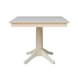36 x 36 x 29 in. Square Top Pedestal Dining Table, Unfinished - Walmart.com