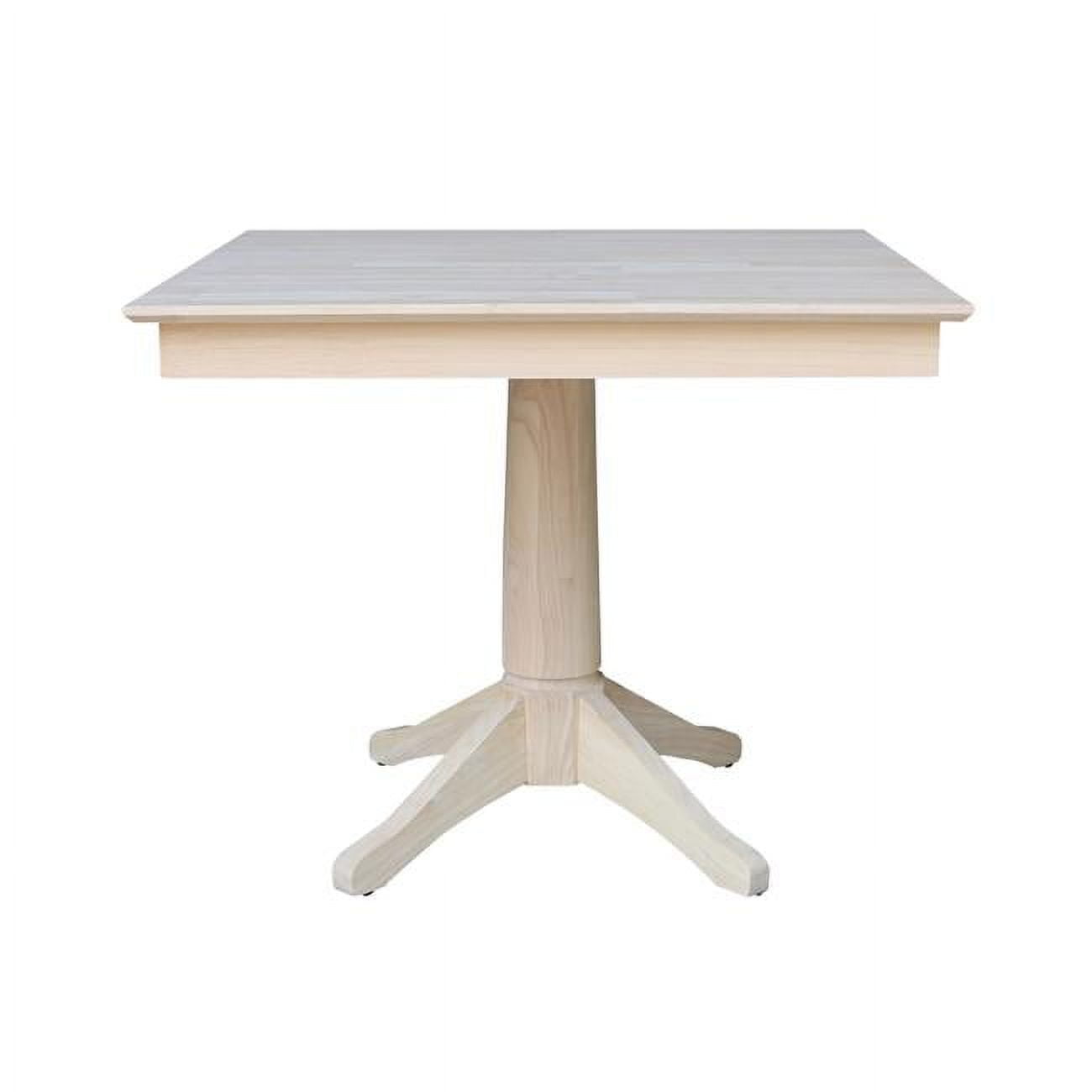 36 x 36 x 29 in. Square Top Pedestal Dining Table, Unfinished - Walmart.com