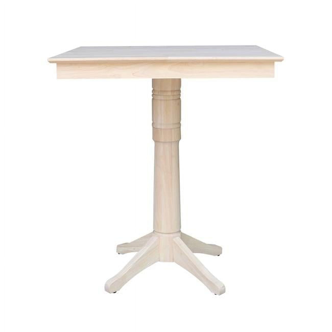 36 x 36 x 41.9 in. Square Top Pedestal Dining Table, Unfinished ...