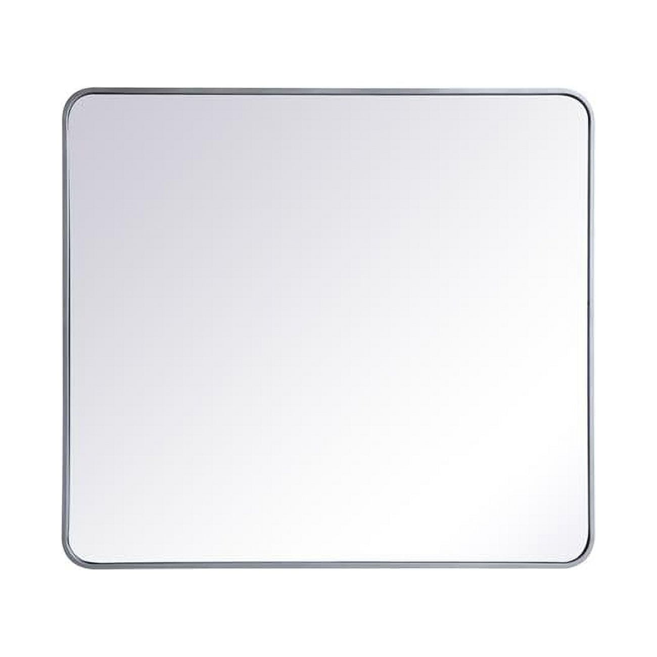 36 x 40 in. Soft Corner Metal Rectangular Mirror, Silver - Walmart.com