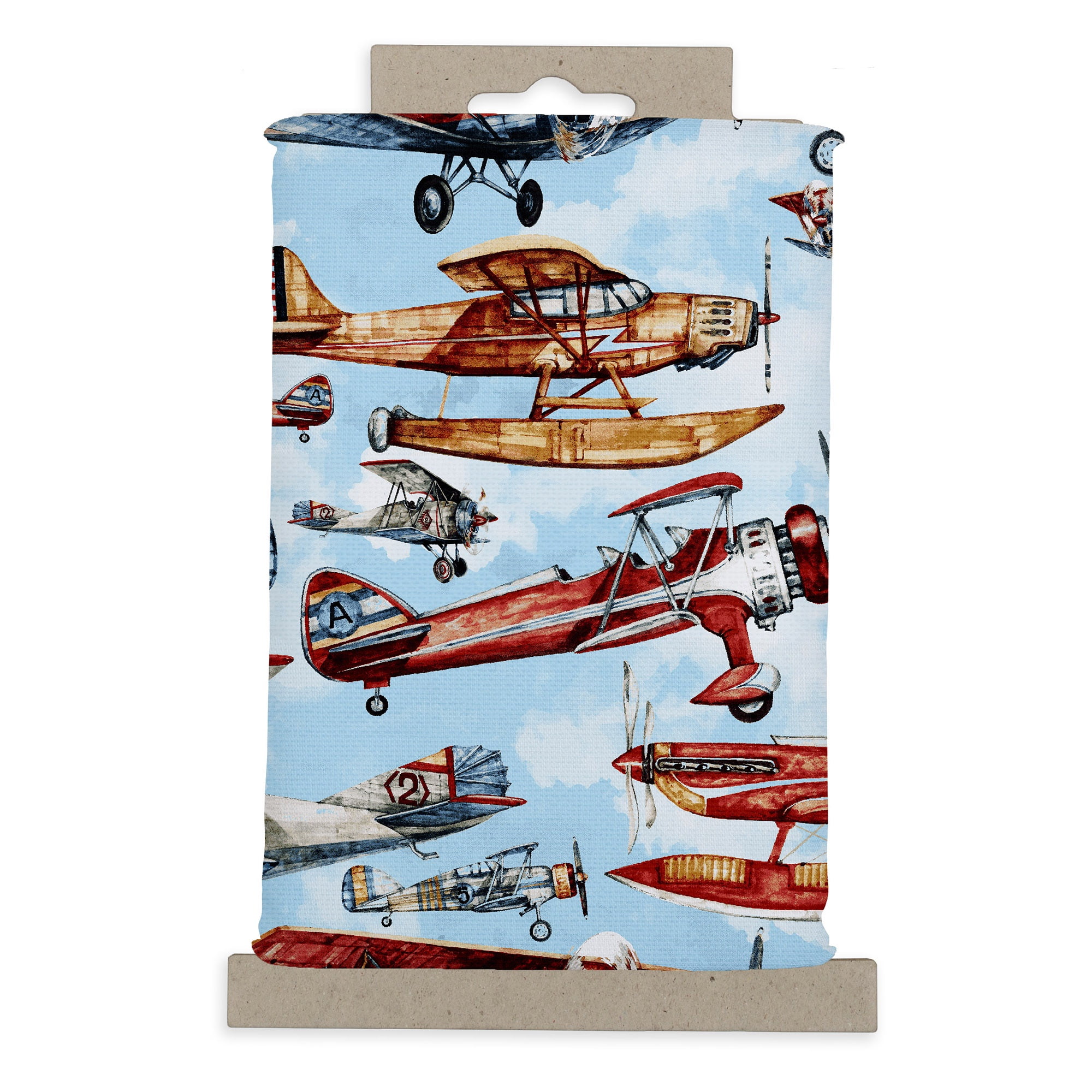 36" x 42" Cotton Prop Planes 1 yard Precut Sewing & Craft Fabric, Blue ...