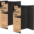 36" x 48" Large Trifold Poster Board, 2 Pack, Black Corrugated Project ...