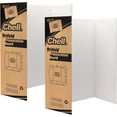 36" x 48" Large Trifold Poster Board, 2 Pack, White Corrugated Project ...