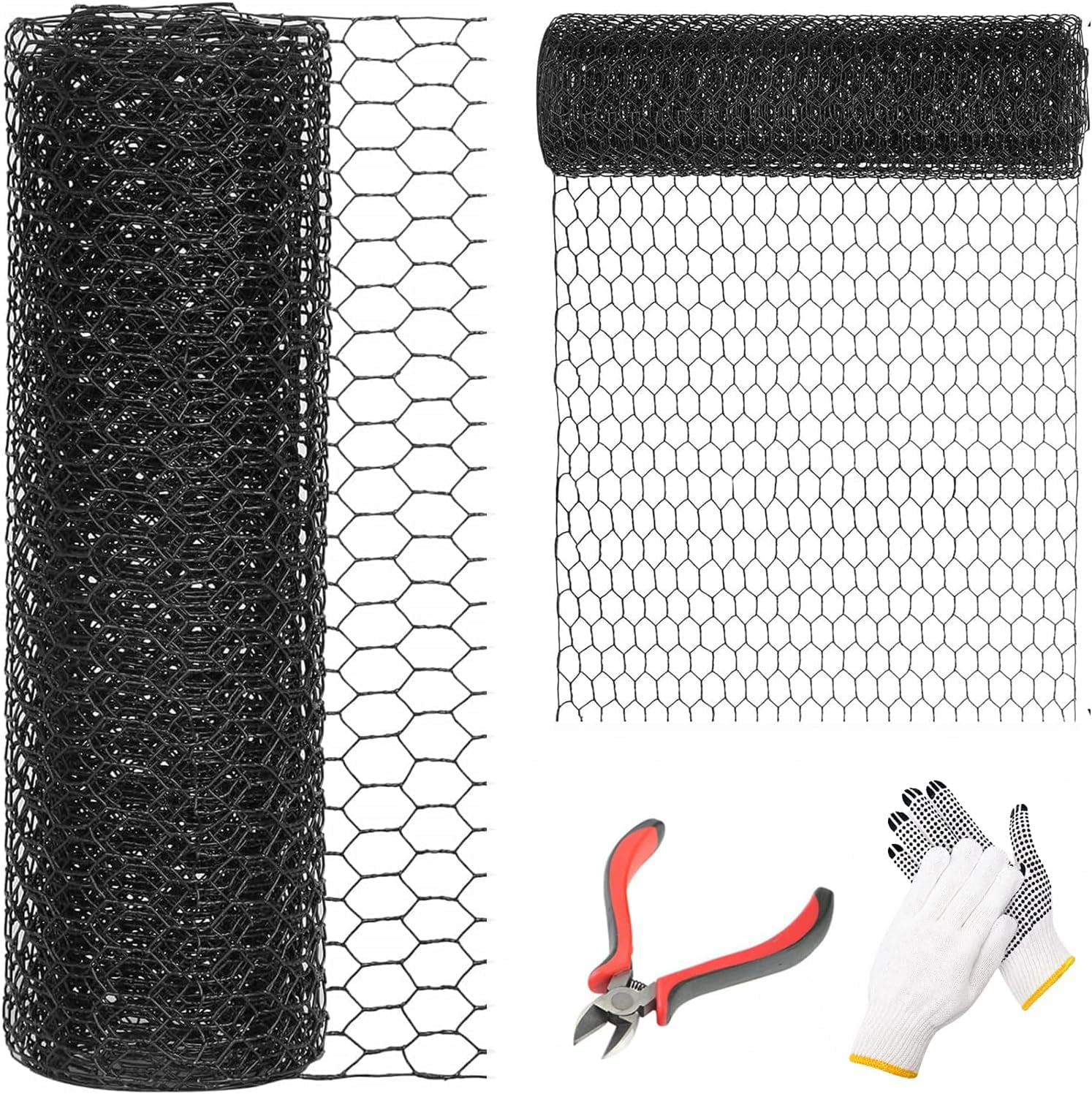 36'' x 50' Black Chicken Wire Fencing, 1 inch Chicken Wire - Walmart.com