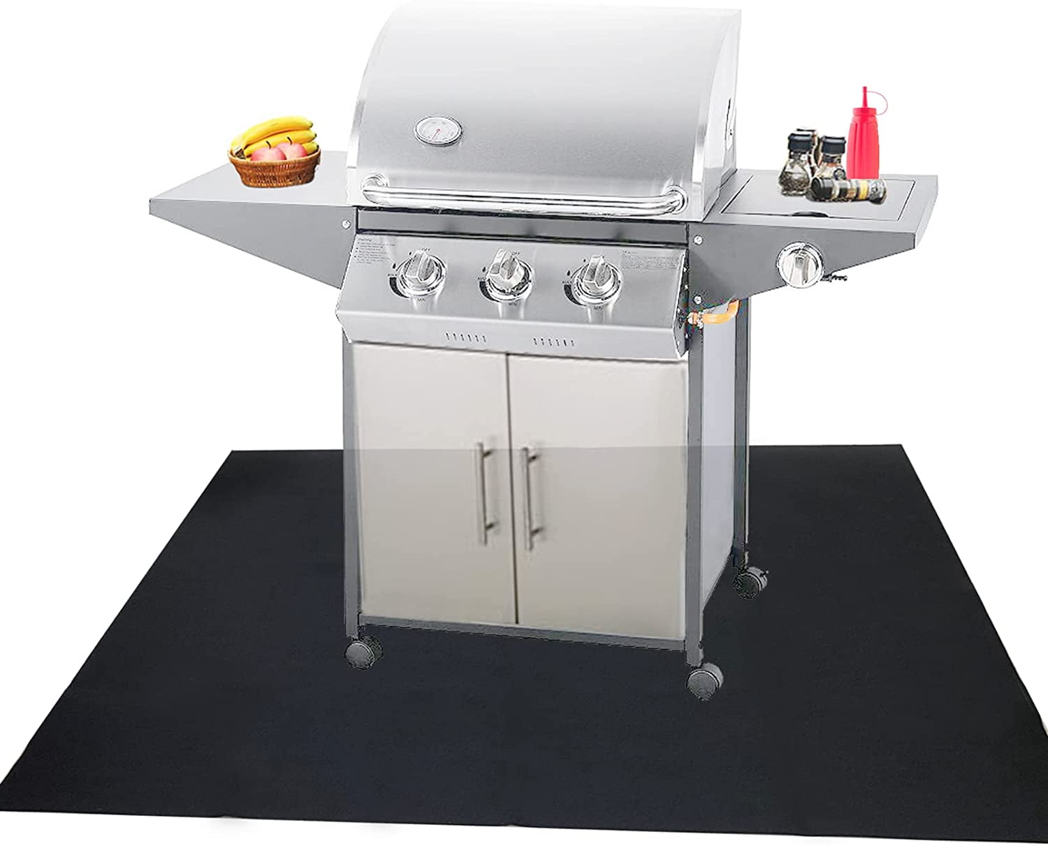 36" x 50" Premium Deck and Patio Grill Floor Mat,Reusable Outdoor Under ...