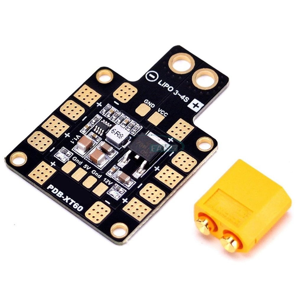 36 x 50 x 4 MM Dual BEC 5V/12V PDB XT-60 PCB Board with LED Power ...