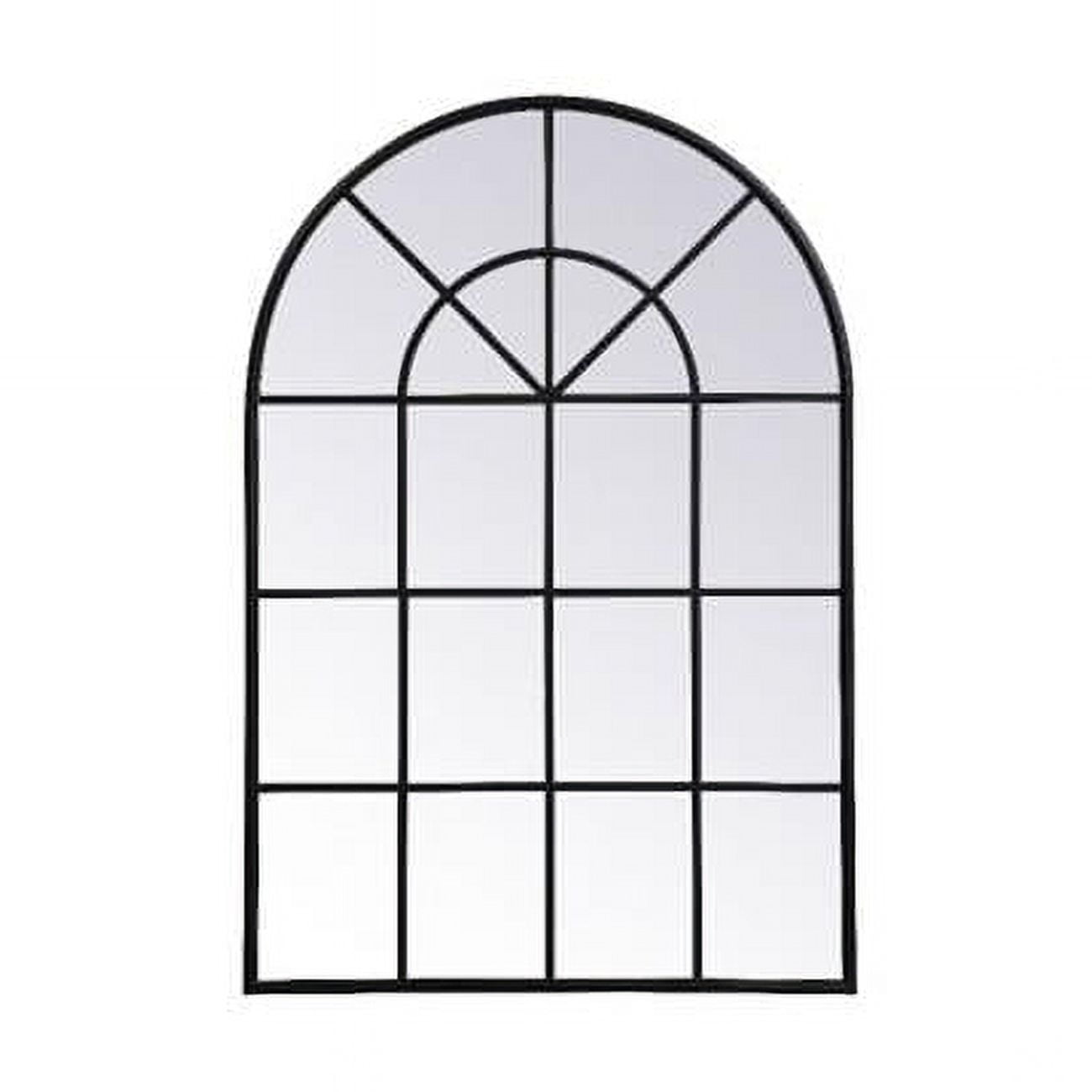 36 x 53 in. Metal Windowpane Mirror, Black - Walmart.com