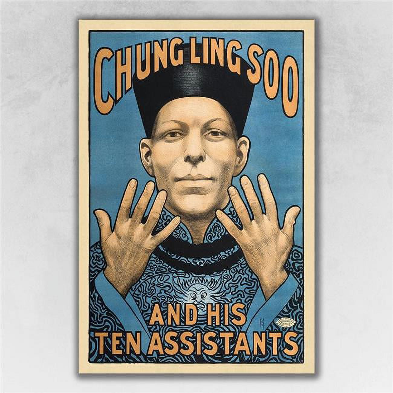 36 x 54 in. Chung Ling Soo Vintage Magic Poster Multi Color Wall Art ...