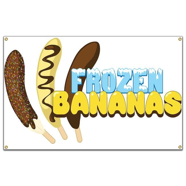 36 x 60 in. Banner Sign - Frozen Bananas - Walmart.com