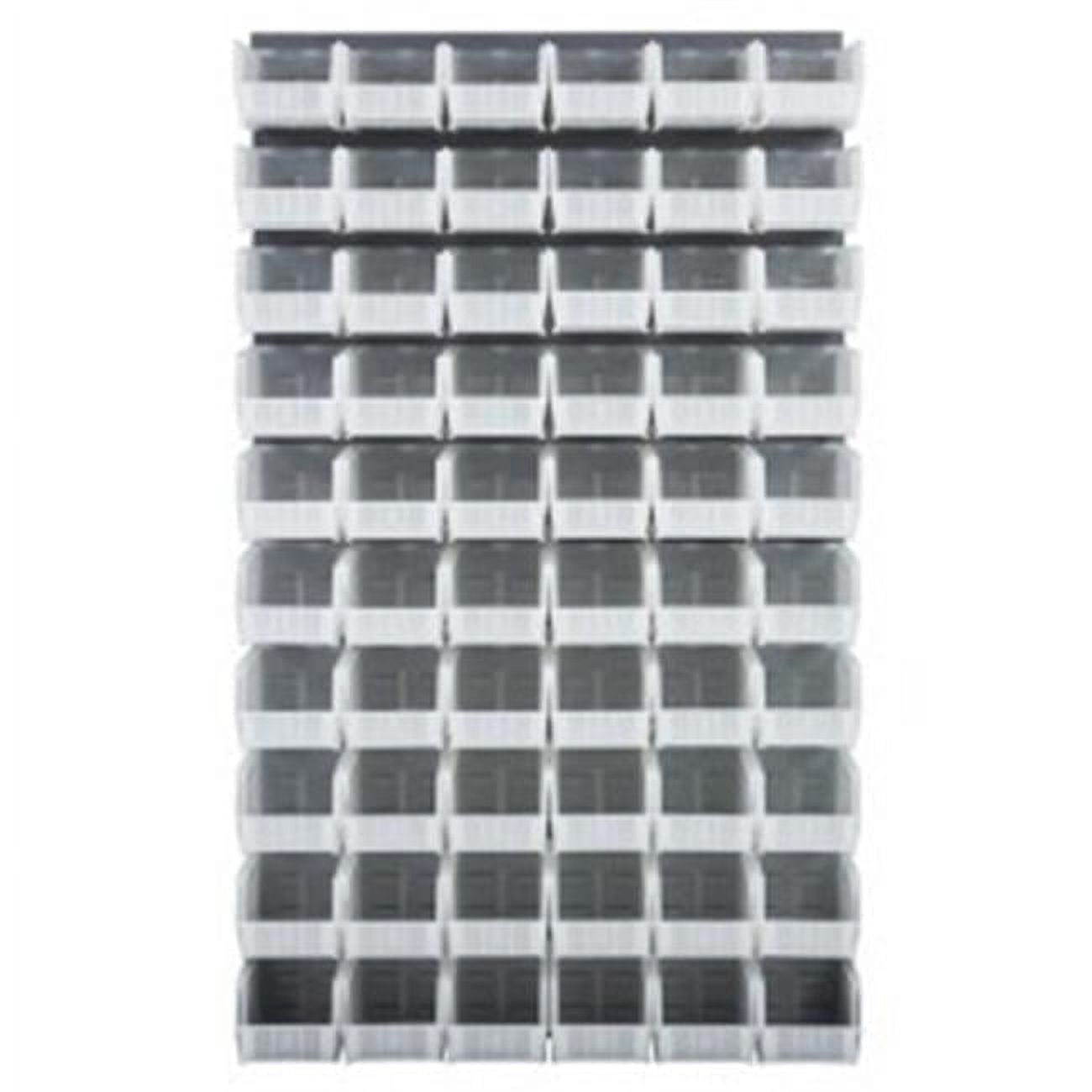 36 x 61 in. Gray Louvered Panel with Clear Bins - Walmart.com