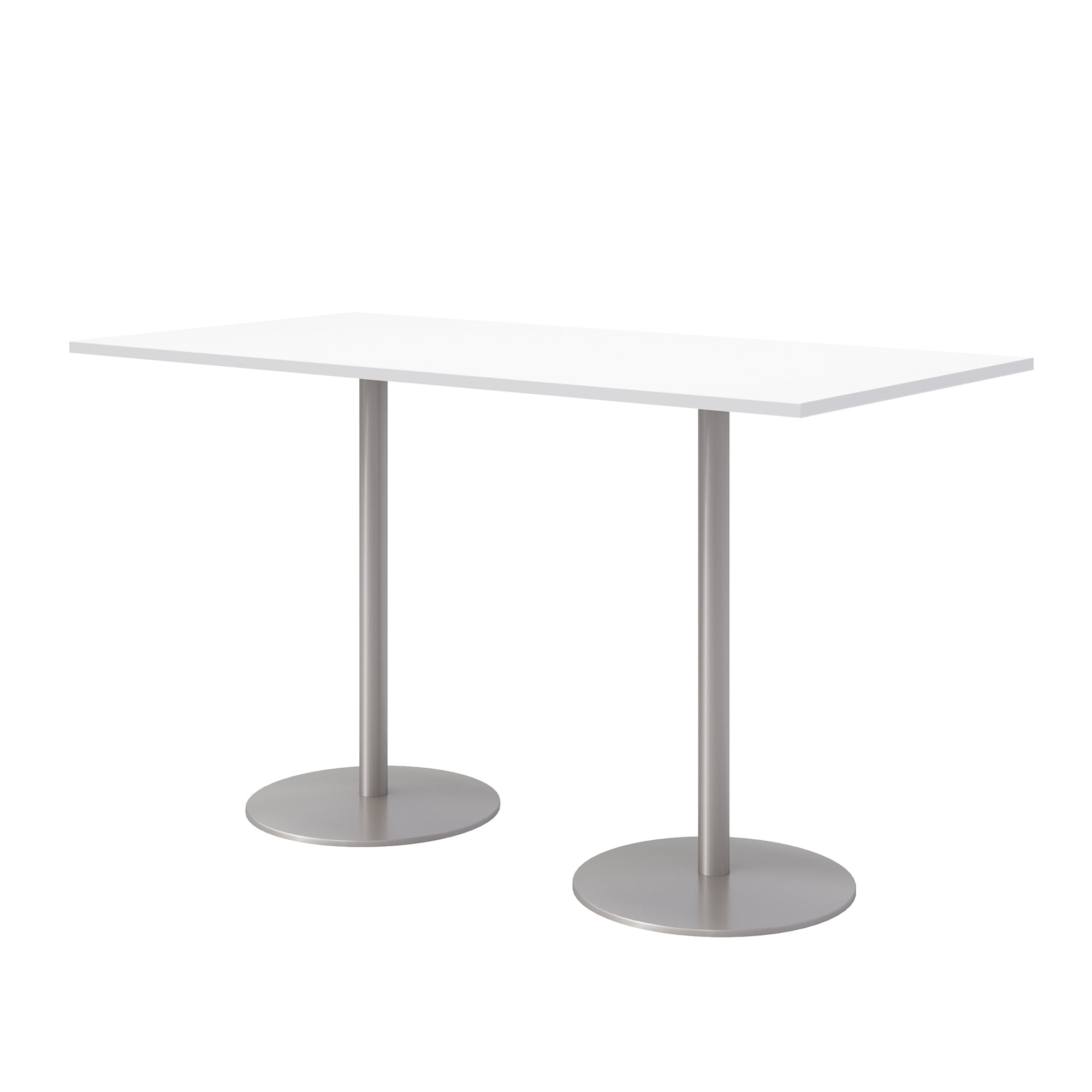 36 x 72" Bistro Table - Designer White Top - Silver Base - Walmart.com