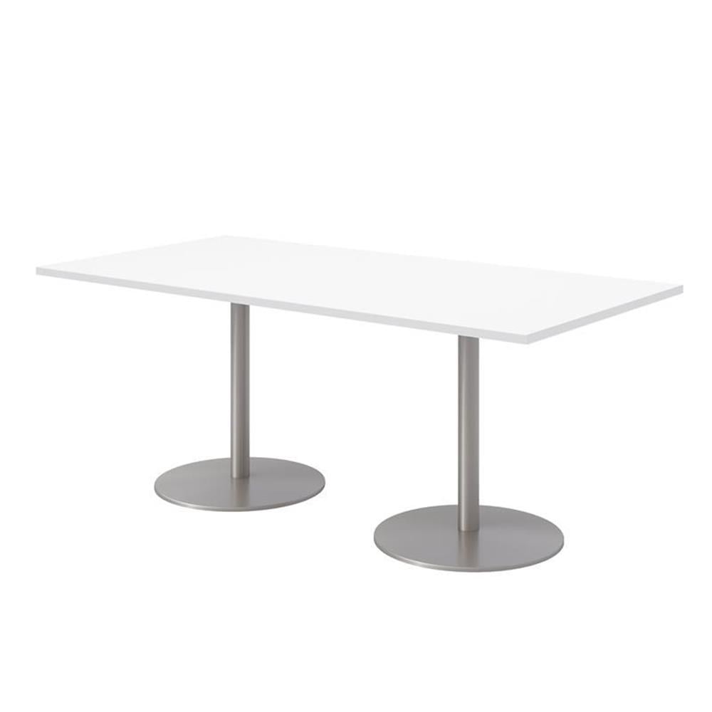36 x 72" Table - Designer White Top - Silver Base - Walmart.com