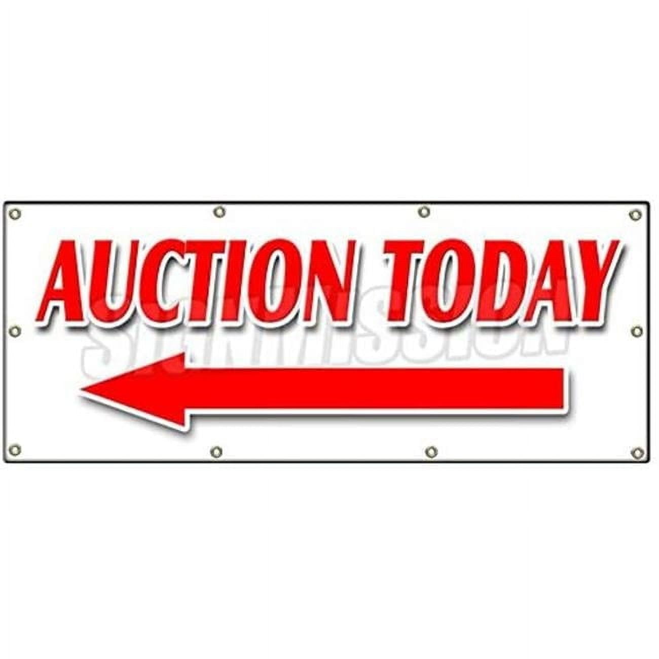 36 x 96 in. Auction Today Banner Sign - Antiques Jewelry Collectables ...
