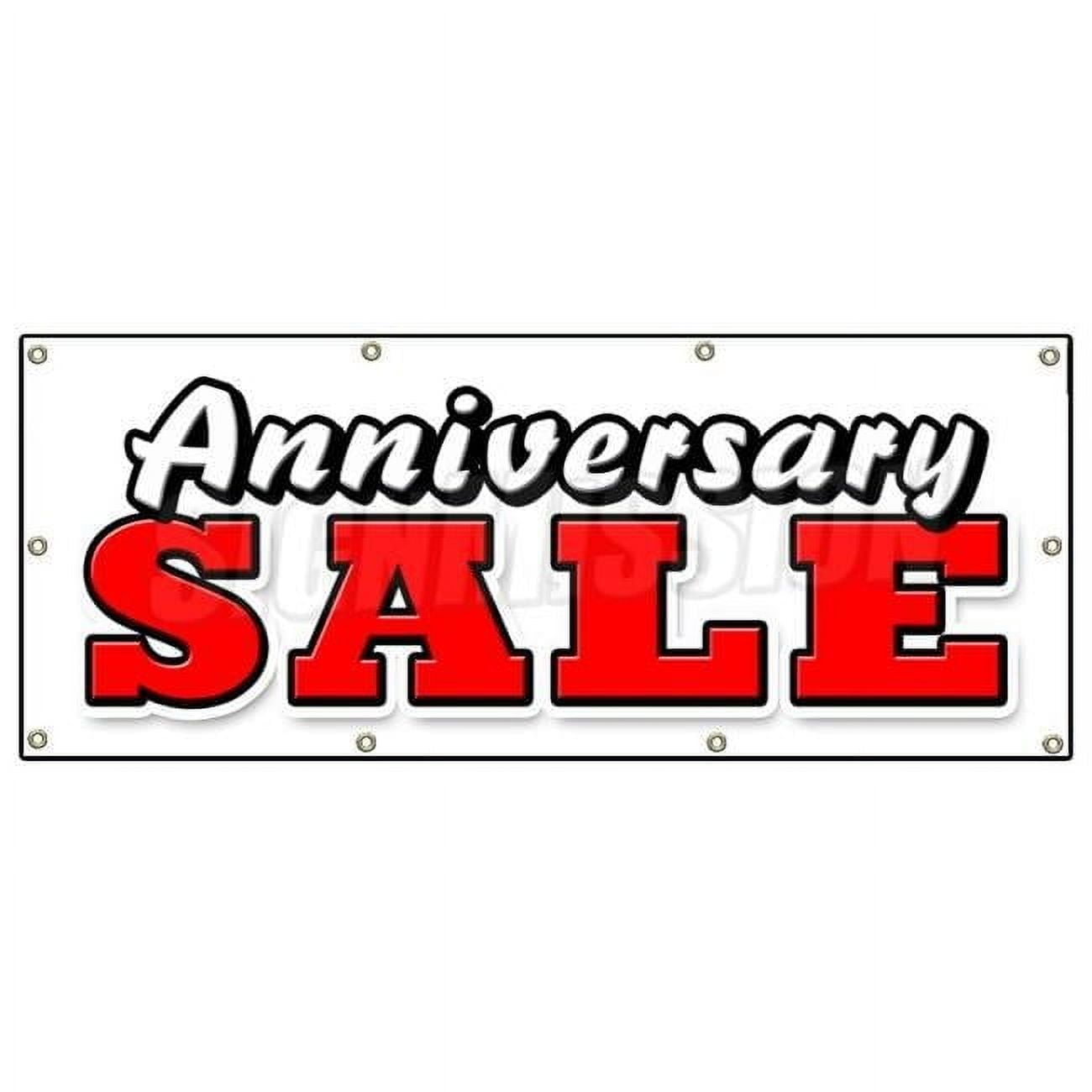36 x 96 in. Banner Sign - Anniversary Sale - Celebration Huge Store ...
