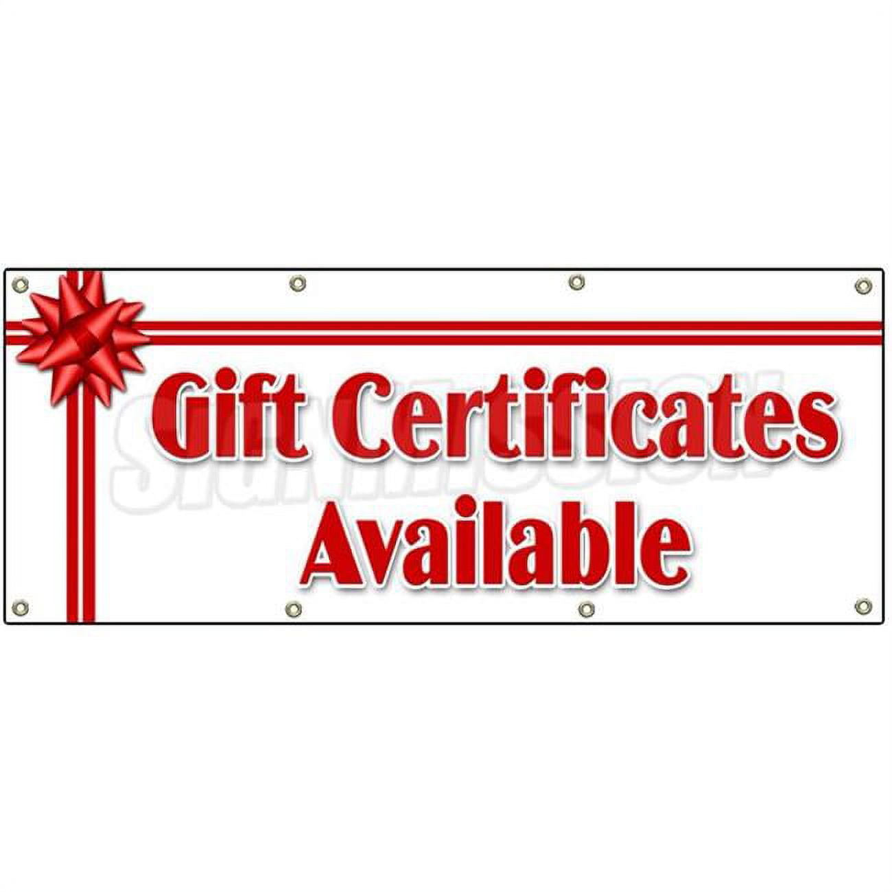 36 x 96 in. Gift Certificates Available Banner Sign - Walmart.com